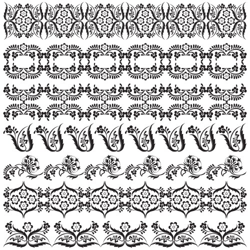 Black oriental ottoman design thirteen Royalty Free Vector