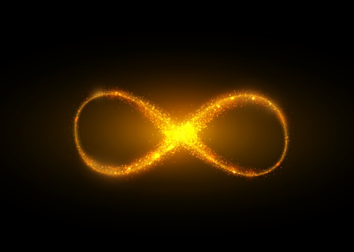 Fire symbol of infinity Royalty Free Vector Image