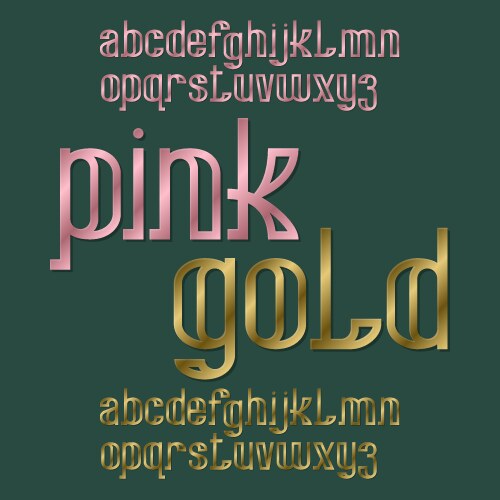Rose Gold Font Vector Images (over 1,700)