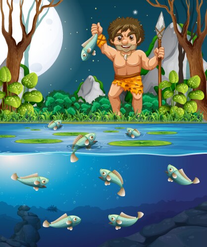 Fish Catching Man Cartoon Vector Images (over 2,100)