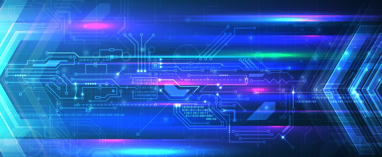 Abstract computer technology background network Vector Image