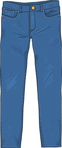 Cartoon - ripped denim jeans pants Royalty Free Vector Image