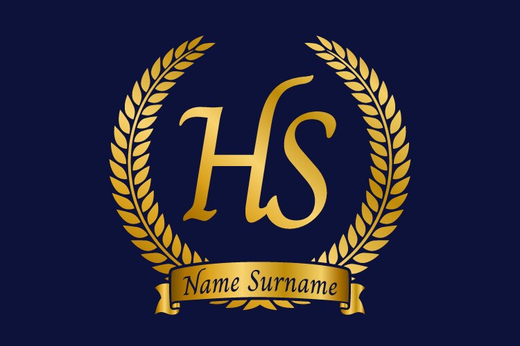 Letter hs logo Vector Images & Graphics for Commercial Use | VectorStock