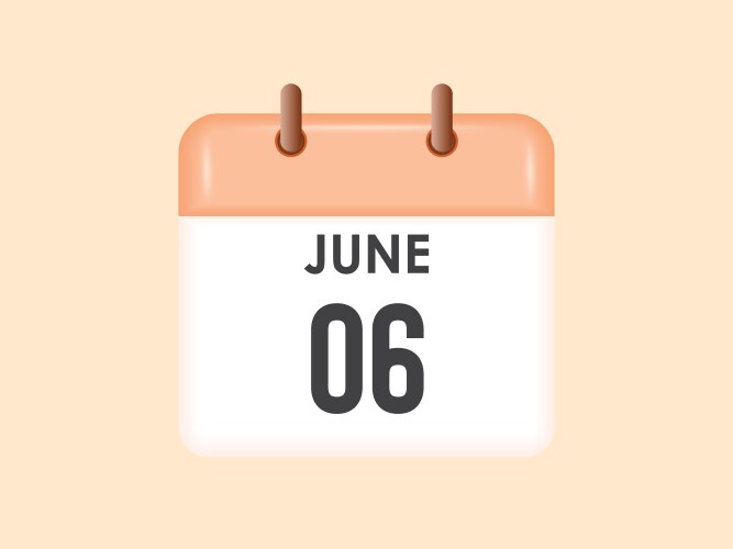 June 24 - calendar and time planner daily Vector Image
