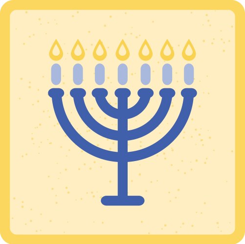 Menorah jewish icon doodle Royalty Free Vector Image
