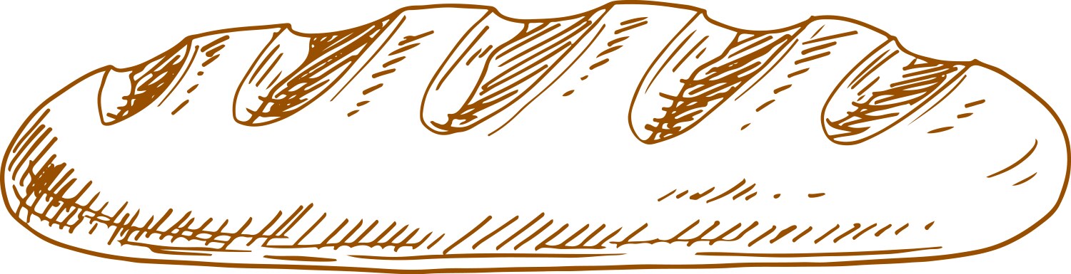 French bread baguette logo Royalty Free Vector Image