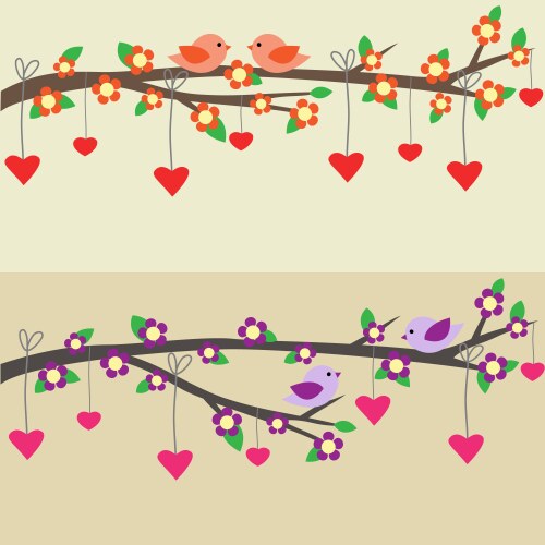 Birds in love Royalty Free Vector Image - VectorStock