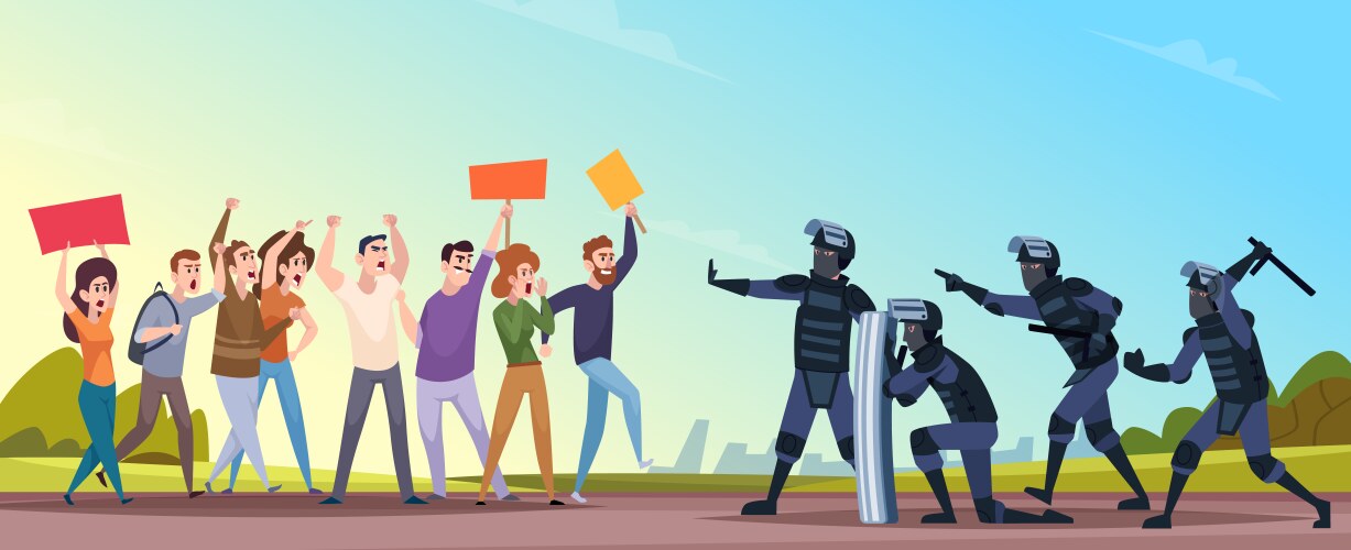 Protest demonstration politic revolution angry Vector Image