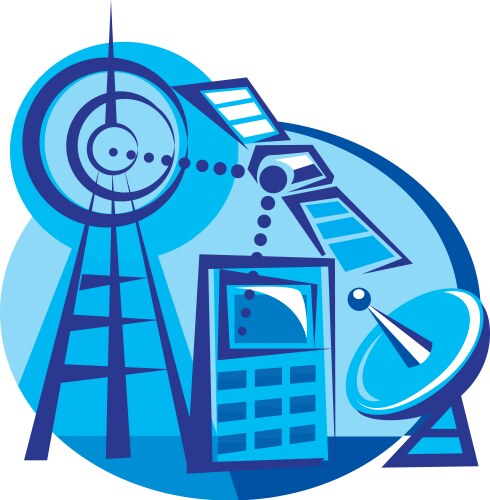 5g tower signal mobile communication internet Vector Image