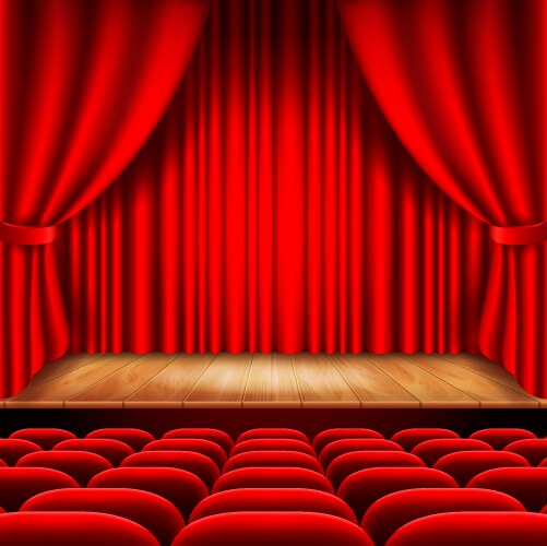 Theater stage background Royalty Free Vector Image