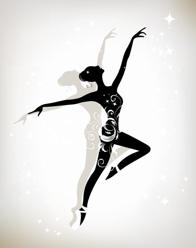 Young couple ballet dancers Royalty Free Vector Image