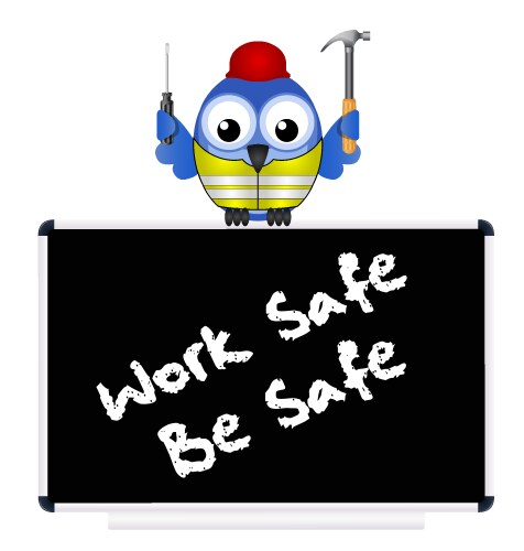 Yellow hardhat symbolizes safe construction Vector Image