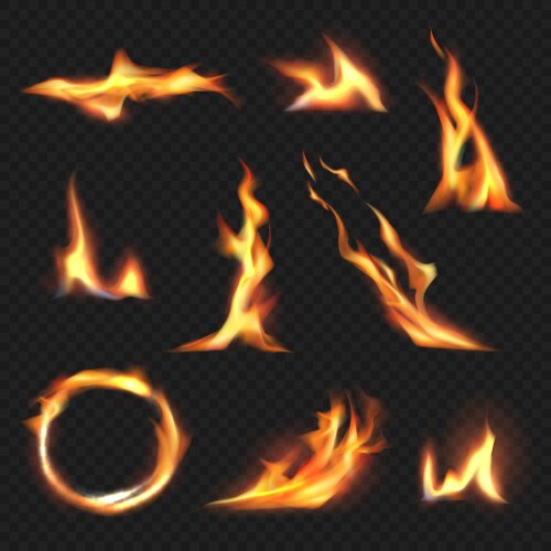 Red hot chili pepper in fire Royalty Free Vector Image