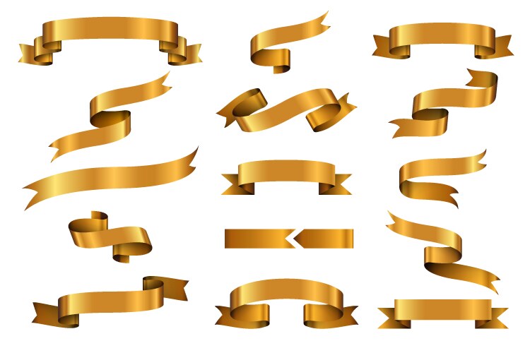 Gold Ribbon Banner Vector Images (over 68,000)