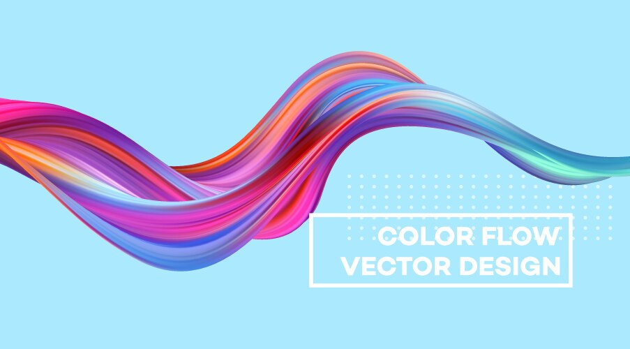 Modern colorful flow poster wave liquid shape Vector Image