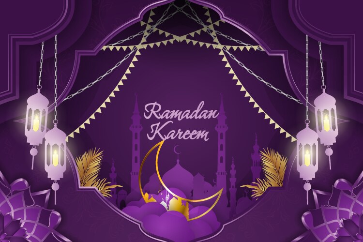 Ramadan kareem background design Royalty Free Vector Image