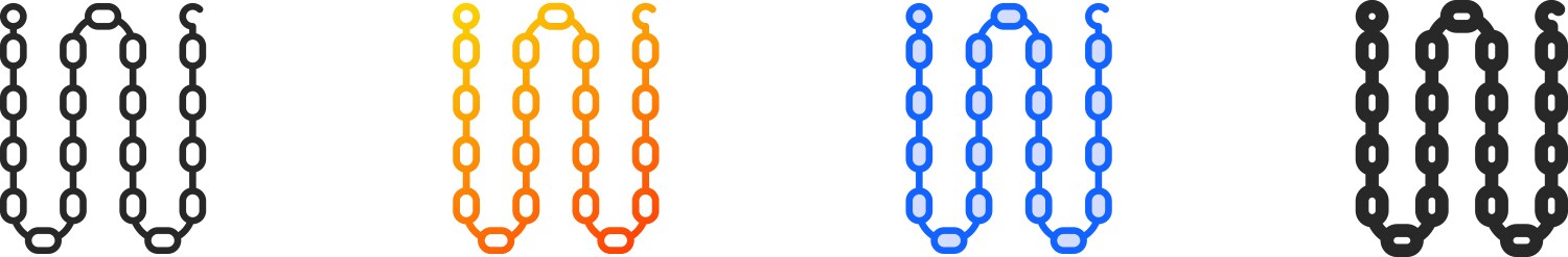 Crane truck iconthin linear gradient blue stroke Vector Image