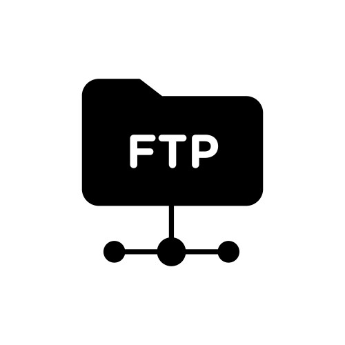 Ftp icon set server web connection symbol Vector Image