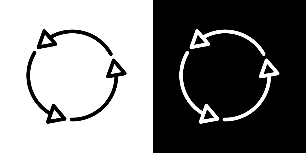 Life cycle icon set circle arrow method symbol Vector Image