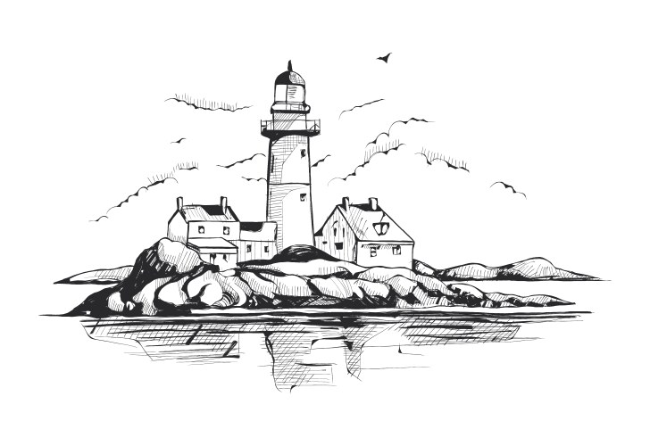 Lighthouse Sketch Vector Images (over 2,100)
