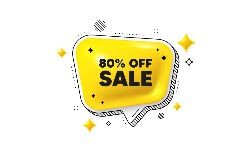 Sale 80 percent off discount promotion price Vector Image