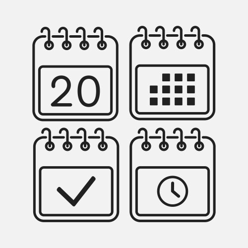 Template icon page calendar day week monday Vector Image