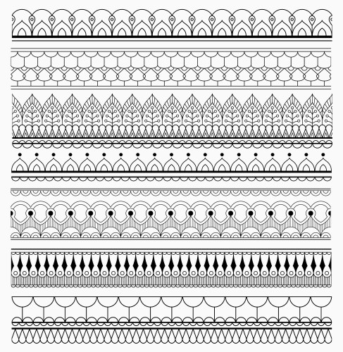 Set of lace trims Royalty Free Vector Image - VectorStock