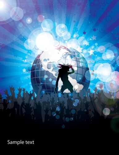 Crowd at a concert Royalty Free Vector Image - VectorStock