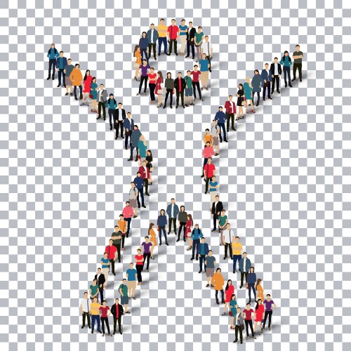 Man symbol people transparency Royalty Free Vector Image
