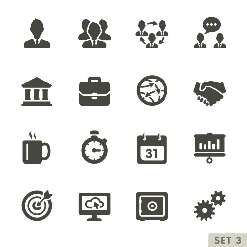 Media and communication icons set black series Vector Image