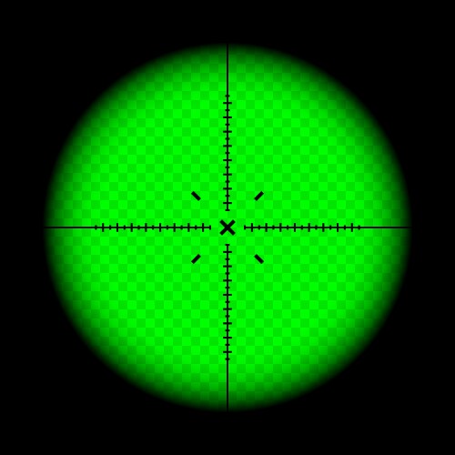 Weapon night sight sniper rifle optical scope Vector Image