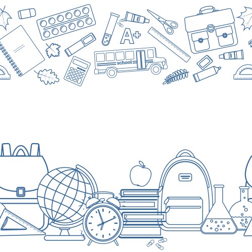 Back to school border – Royalty-Free Vector | VectorStock