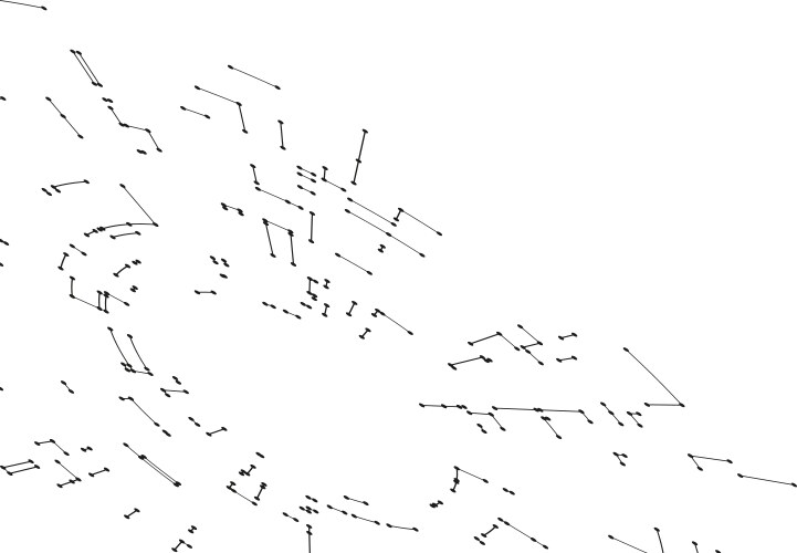 Connecting Lines And Dots On White Background Vector Image