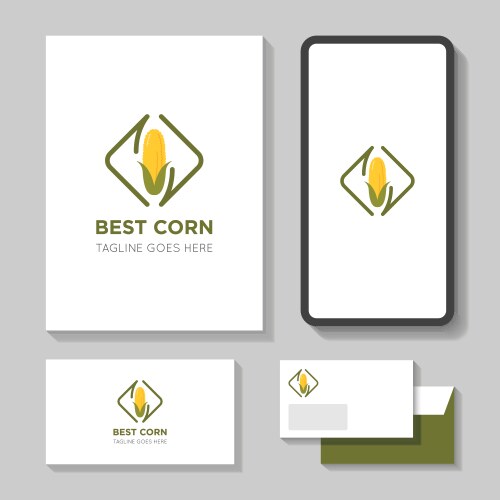 Corn farm logo and icon Royalty Free Vector Image