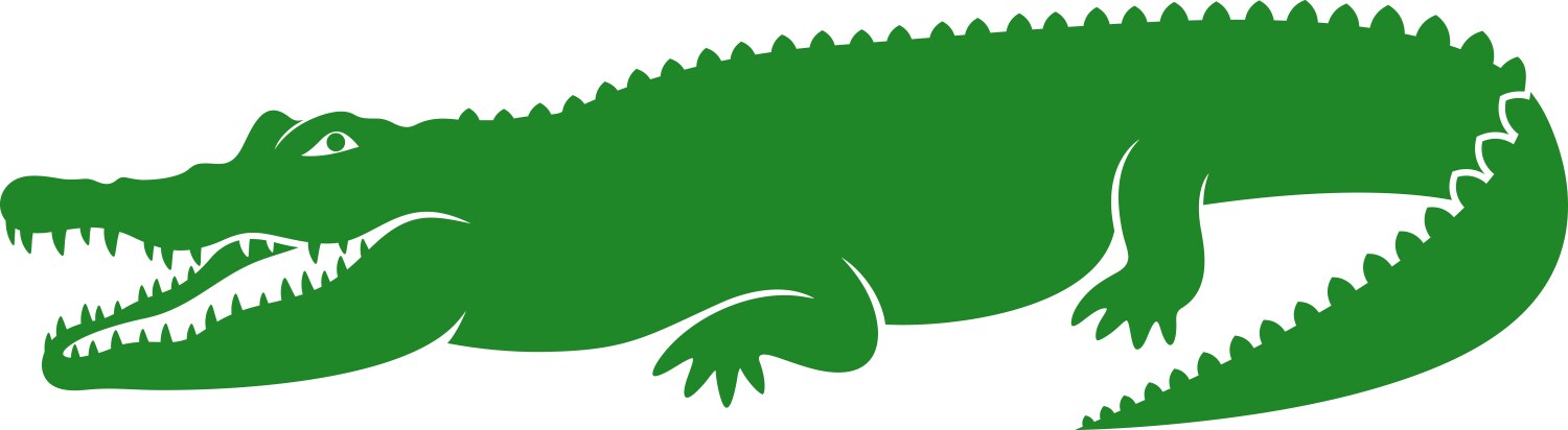 Crocodile in water alligator amphibian reptile Vector Image
