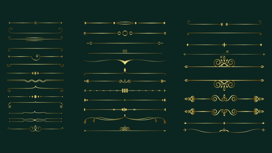 Floral decorative ornamental divider pack Vector Image