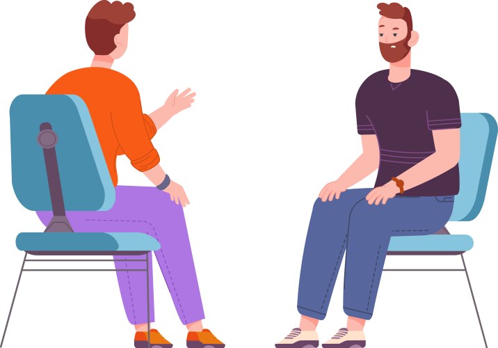 Cartoon female sitting together in circle talking Vector Image