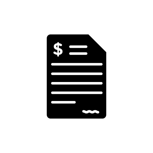 Billing icon set bill receipt and invoice payment Vector Image