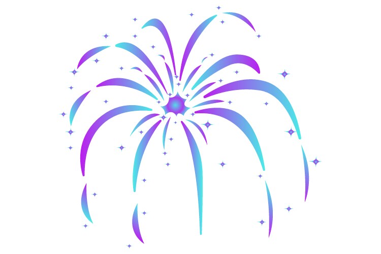 Fireworks sticker (50792163) – Royalty-Free Vector | VectorStock