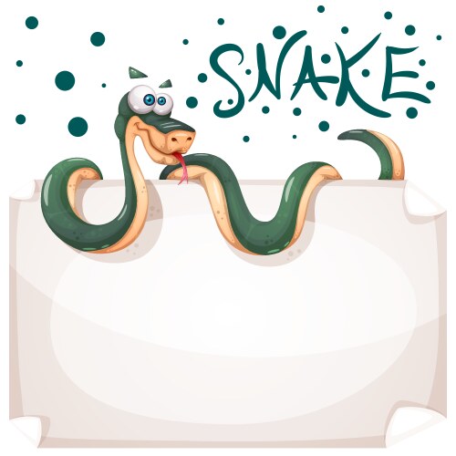 Cute snake cartoon Royalty Free Vector Image - VectorStock