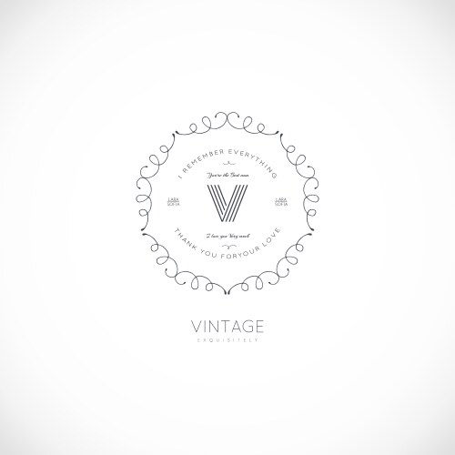 Jewelry logo design template circle ring Vector Image