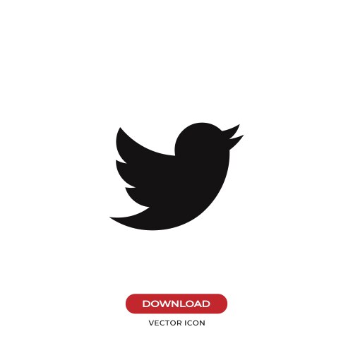 Twitter bird logo icon social media symbol Vector Image