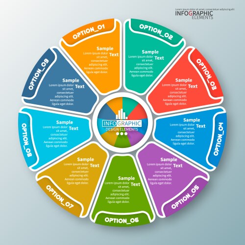 Abstract 3d paper infographics business template Vector Image