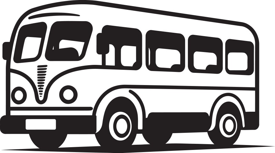 Commuter bus route map in format cute stop Vector Image