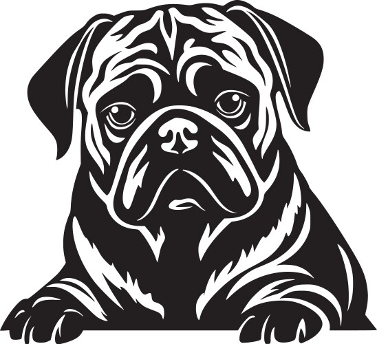 Pug Outline Vector Images (over 1,300)