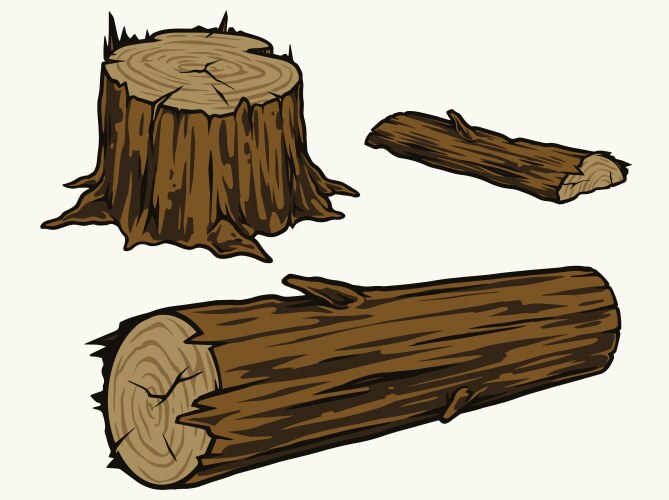 Wood log Royalty Free Vector Image - VectorStock