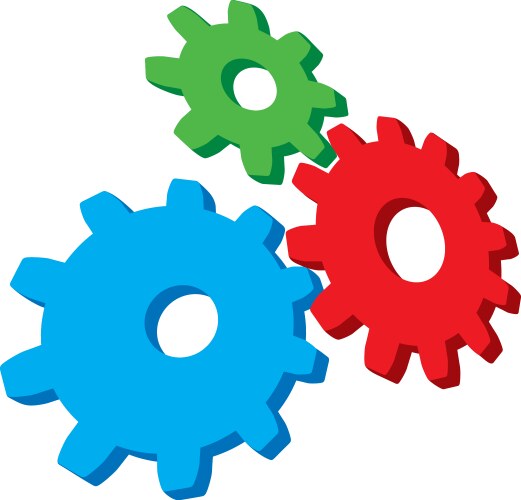 Gears wheels system infographic Royalty Free Vector Image