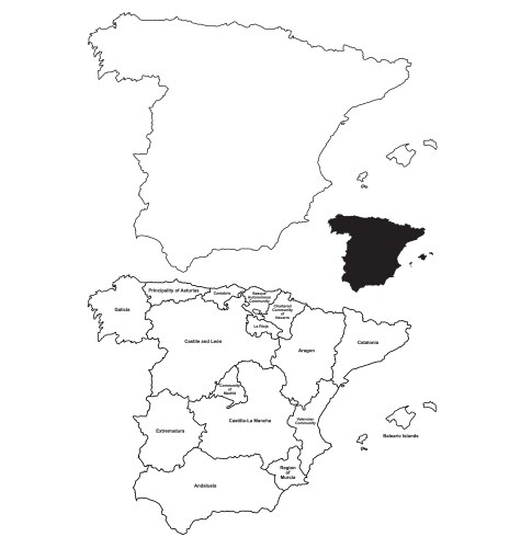 Spain Regions Map Vector Images (over 5,600)