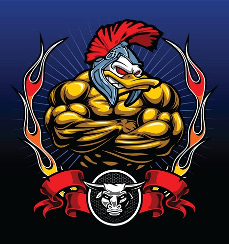 Duck with Muscle Vector Images (76)