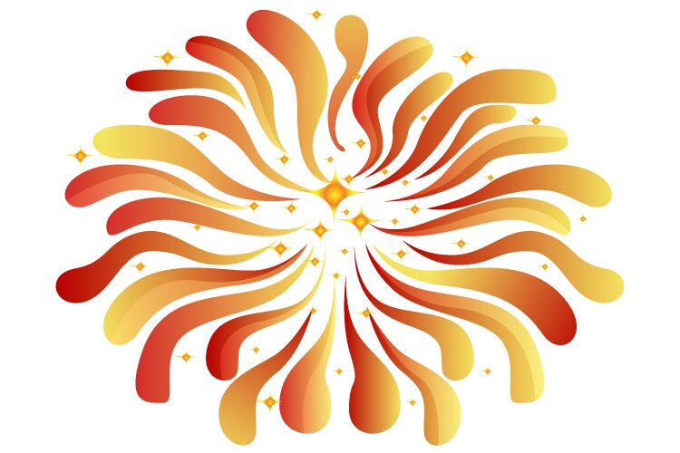 Fireworks sticker Royalty Free Vector Image - VectorStock